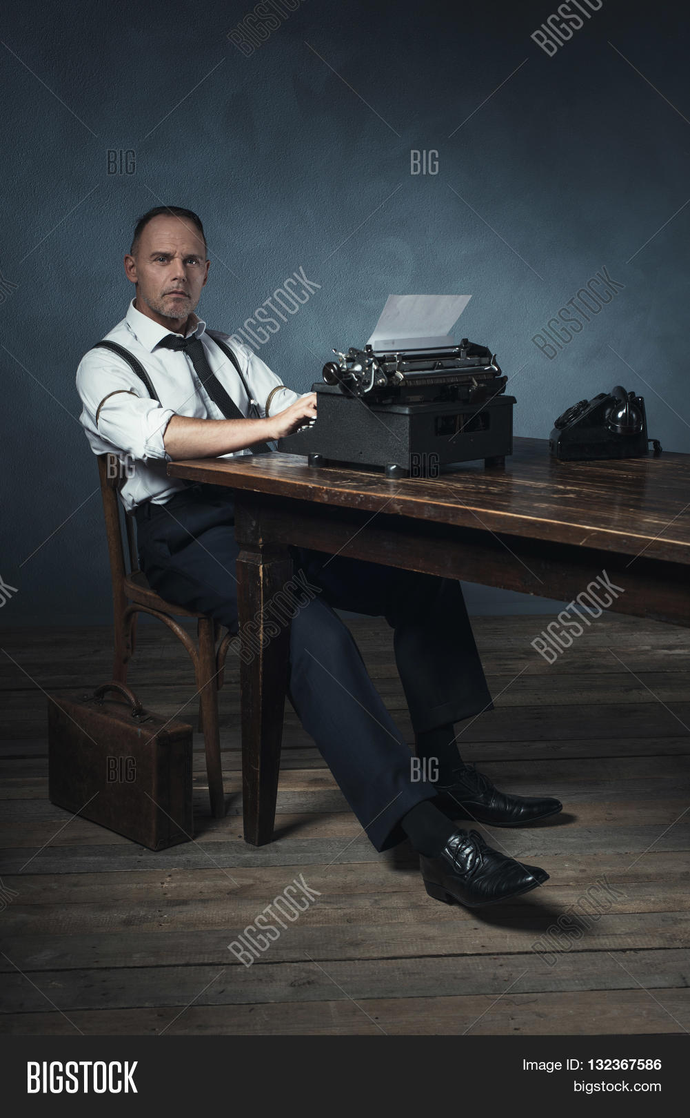Slumped Sitting Retro Image & Photo (Free Trial) | Bigstock