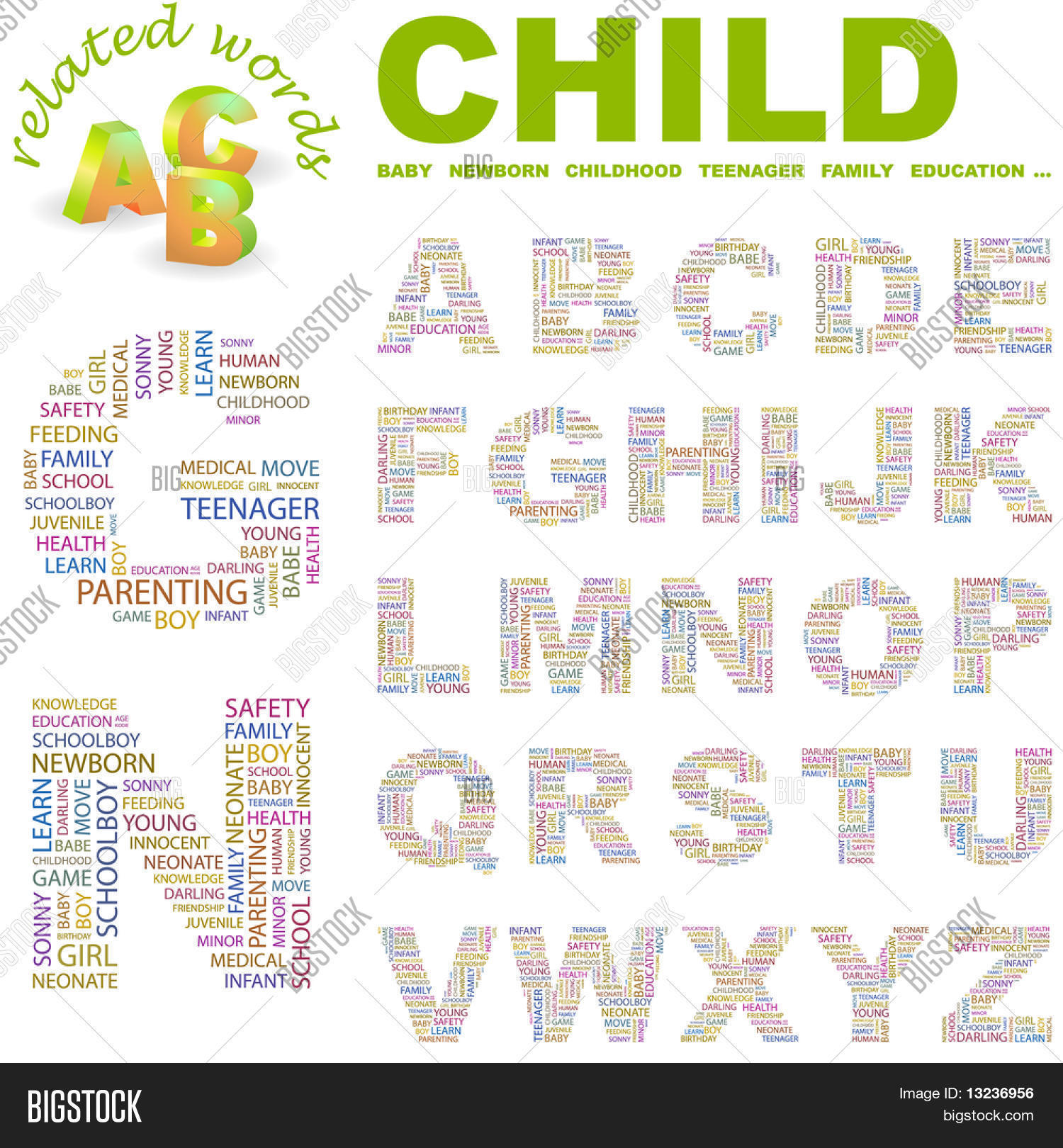 CHILD. Vector Letter Vector & Photo (Free Trial) | Bigstock