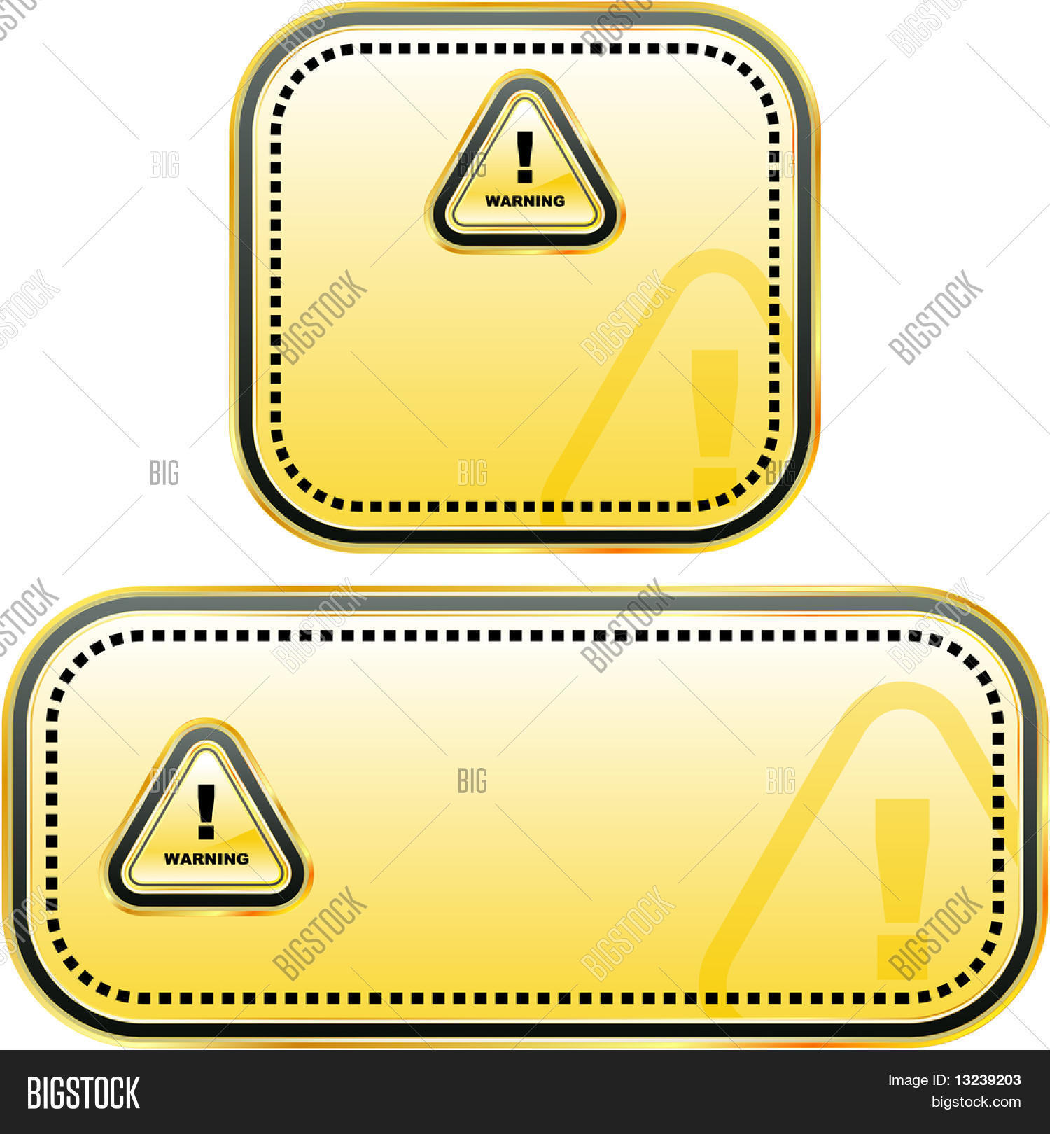 Warning Vector Banner Vector & Photo (Free Trial) | Bigstock