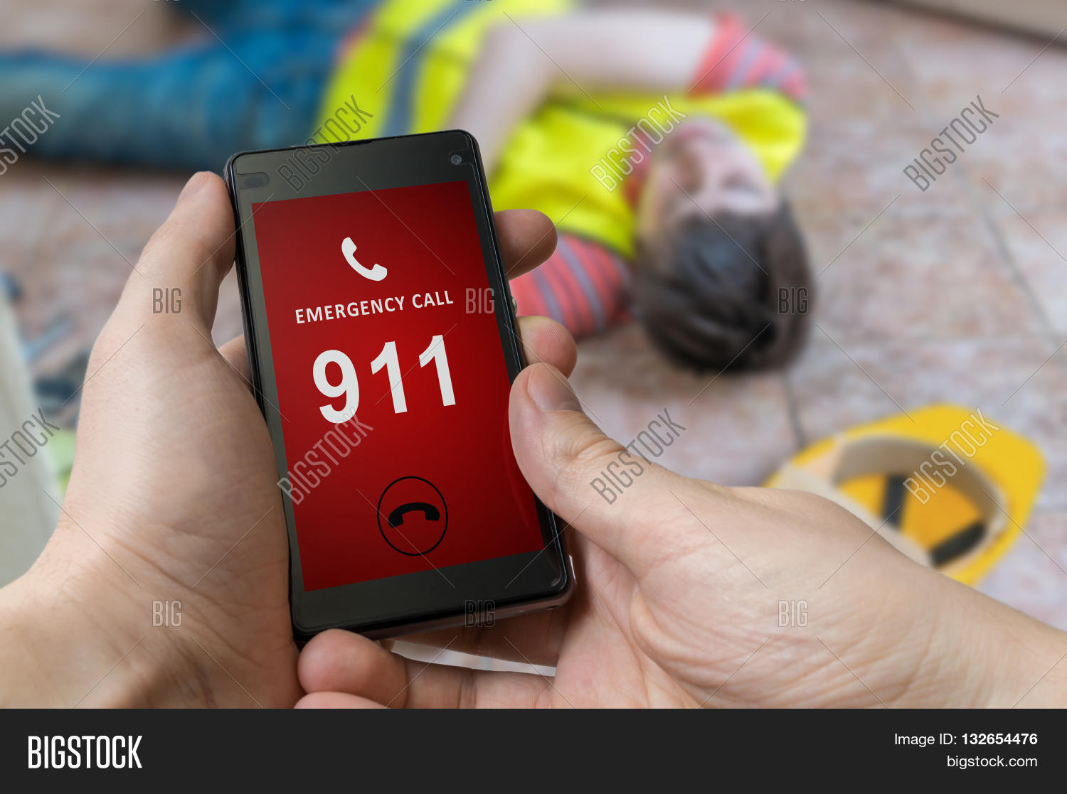 Man Dialing Emergency Image & Photo (Free Trial) | Bigstock