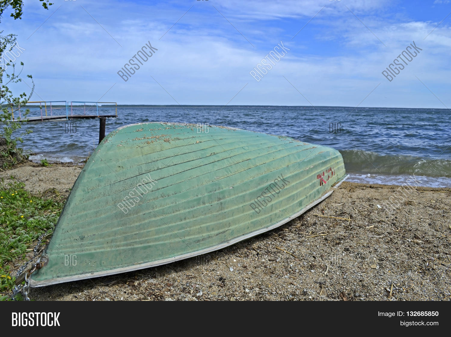 Inverted Boat On Shore Image & Photo (Free Trial) | Bigstock