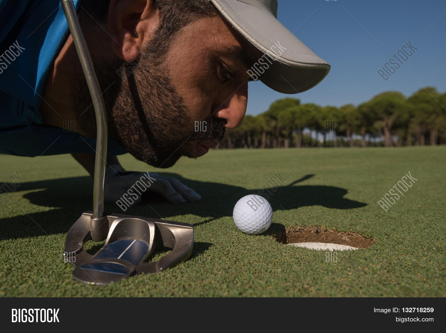 Golf Player Blowing Image & Photo (Free Trial) | Bigstock