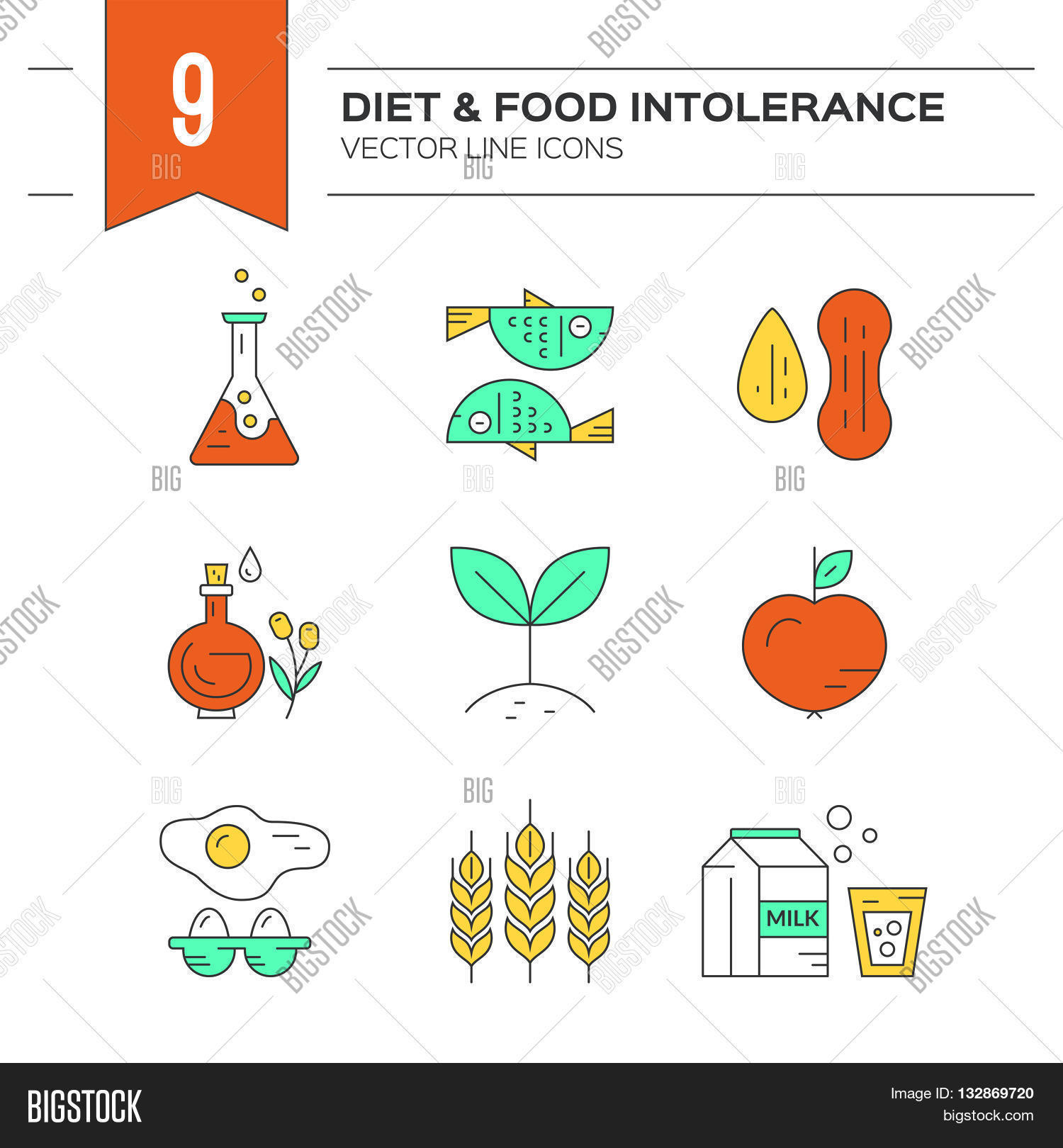 Food Intolerance Vector & Photo (Free Trial) | Bigstock