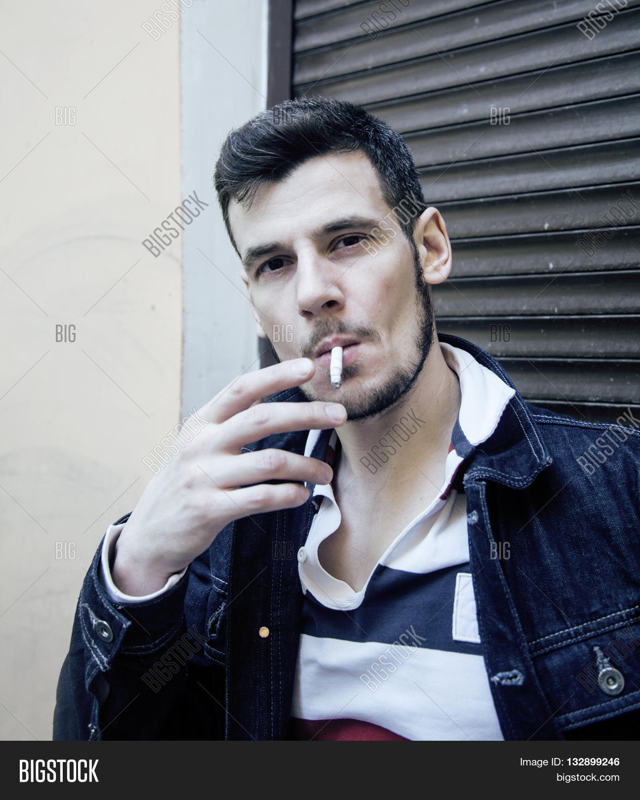 Middle Age Man Smoking Image & Photo (Free Trial) | Bigstock