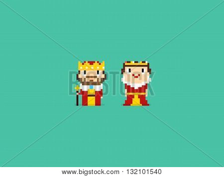 Pixel Art King Queen Vector & Photo (Free Trial) | Bigstock