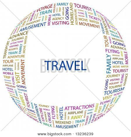 TRAVEL. Word Collage Vector & Photo (Free Trial) | Bigstock