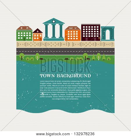 Town Background Vector & Photo (Free Trial) | Bigstock