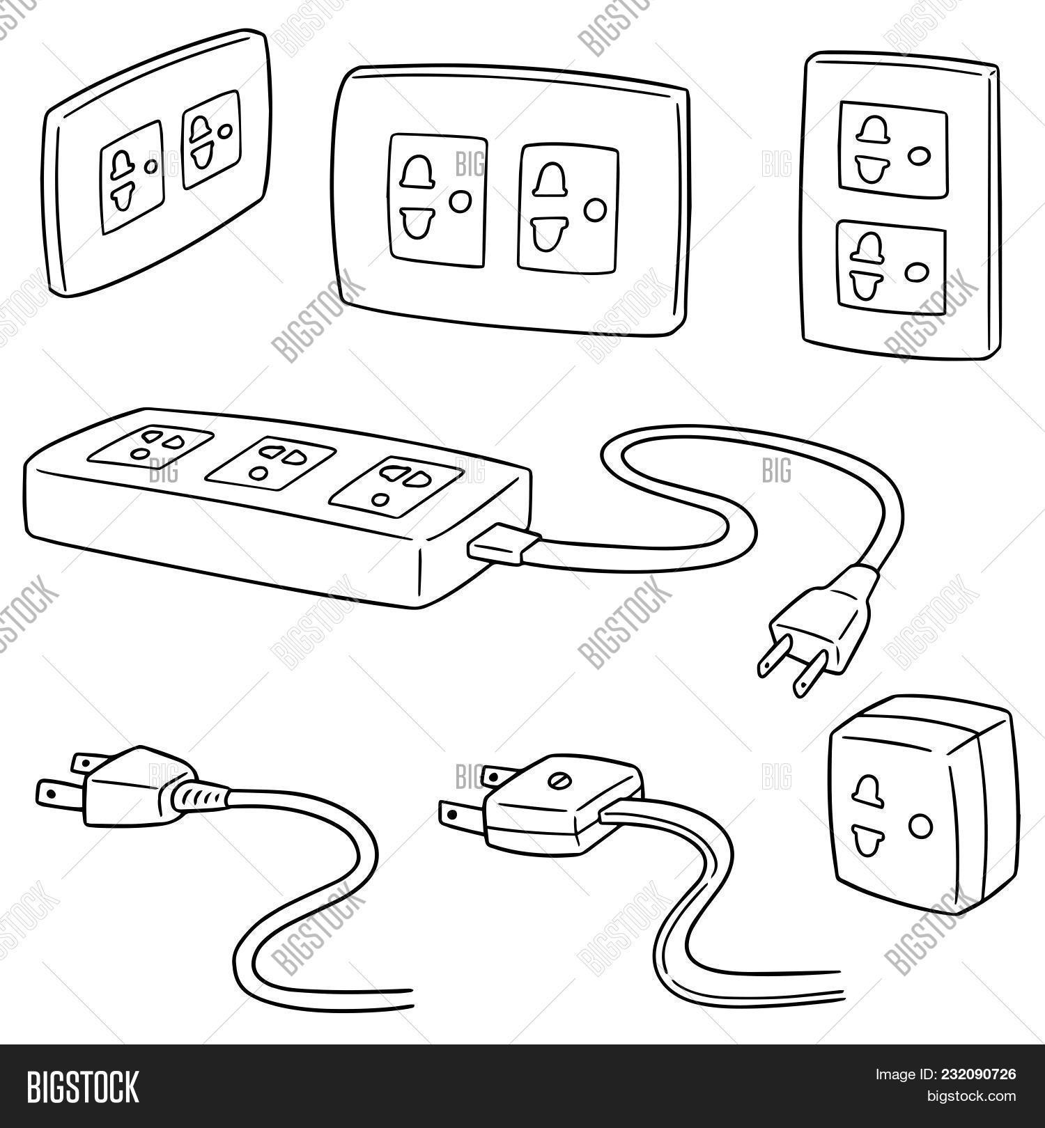 Vector Set Plugs Hand Vector & Photo (Free Trial) | Bigstock