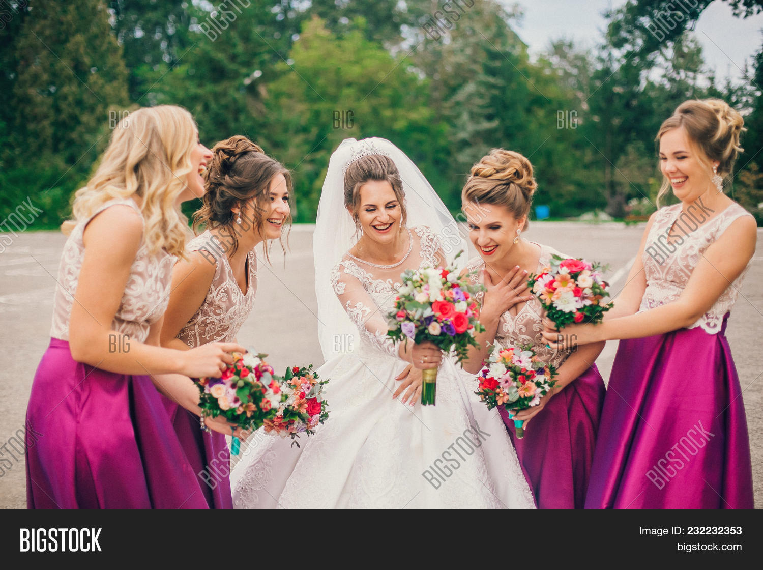 Imagen y foto Bride Bridesmaids (prueba gratis) | Bigstock