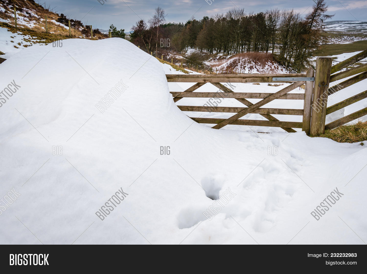 Snowdrift Over Gate Image & Photo (Free Trial) | Bigstock