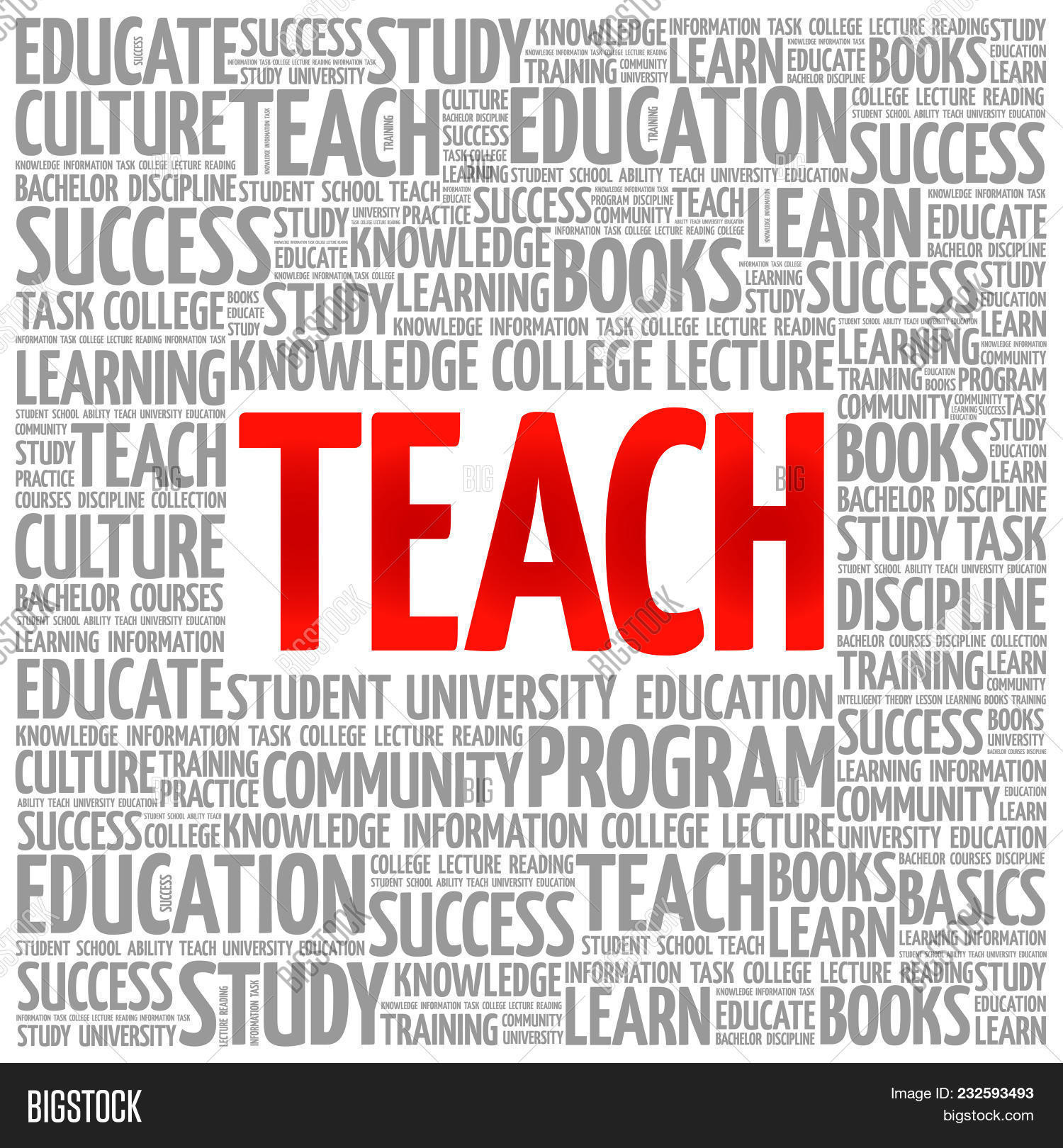 Teach Word Cloud Image & Photo (Free Trial) | Bigstock