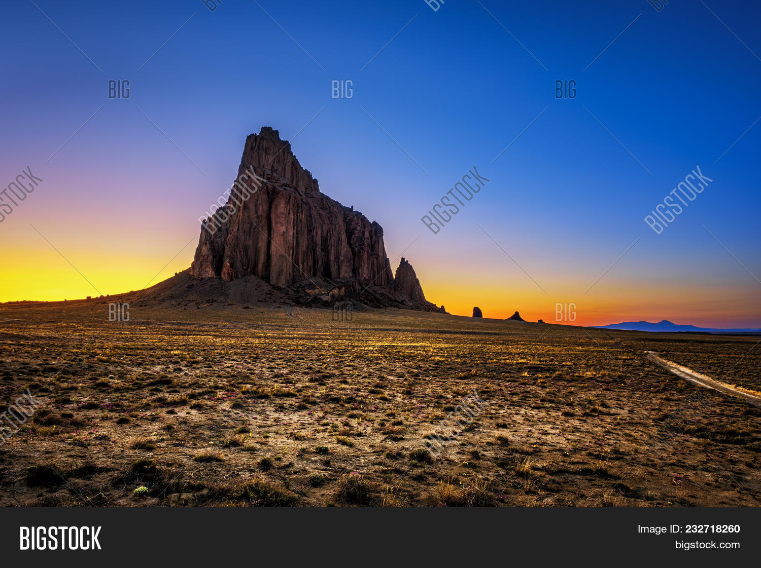 Sunset Above Shiprock Image & Photo (Free Trial) | Bigstock