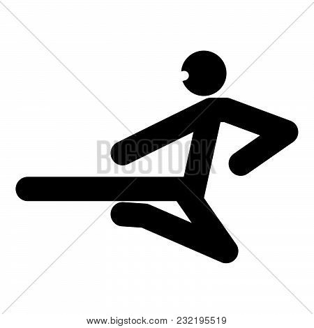 Ninja Kick Stick Icon Vector & Photo (Free Trial) | Bigstock