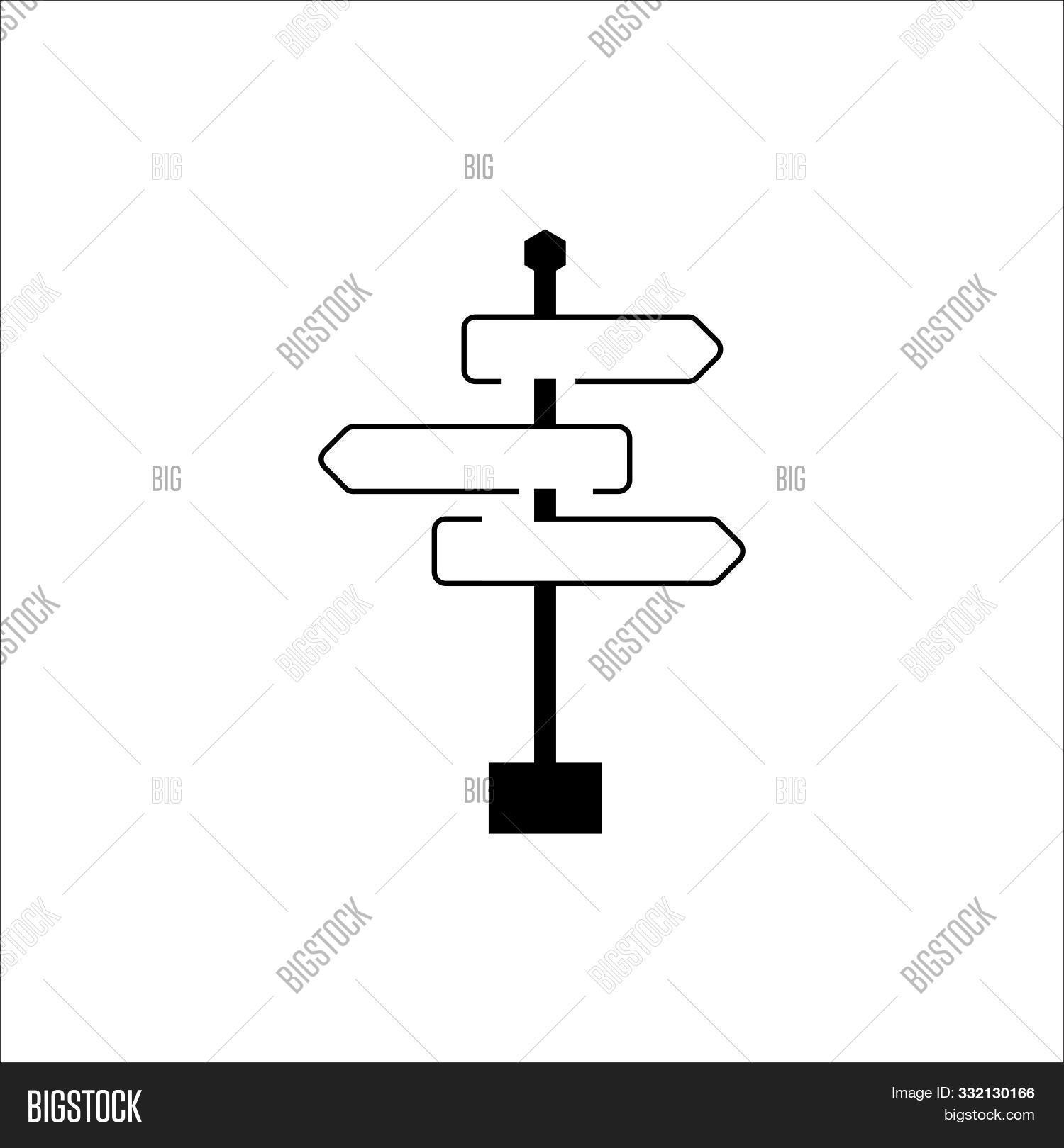 Arrow Signpost Vector Vector & Photo (Free Trial) | Bigstock