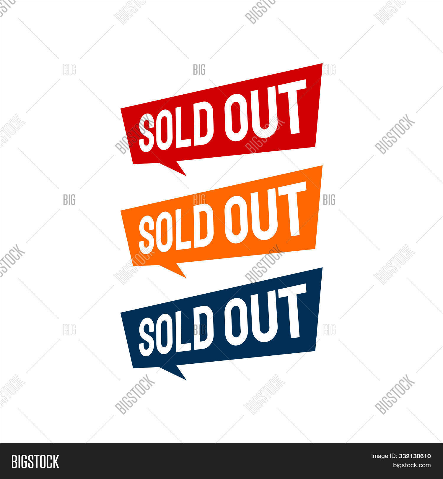 Sold Out Sign Logo Vector & Photo (Free Trial) | Bigstock