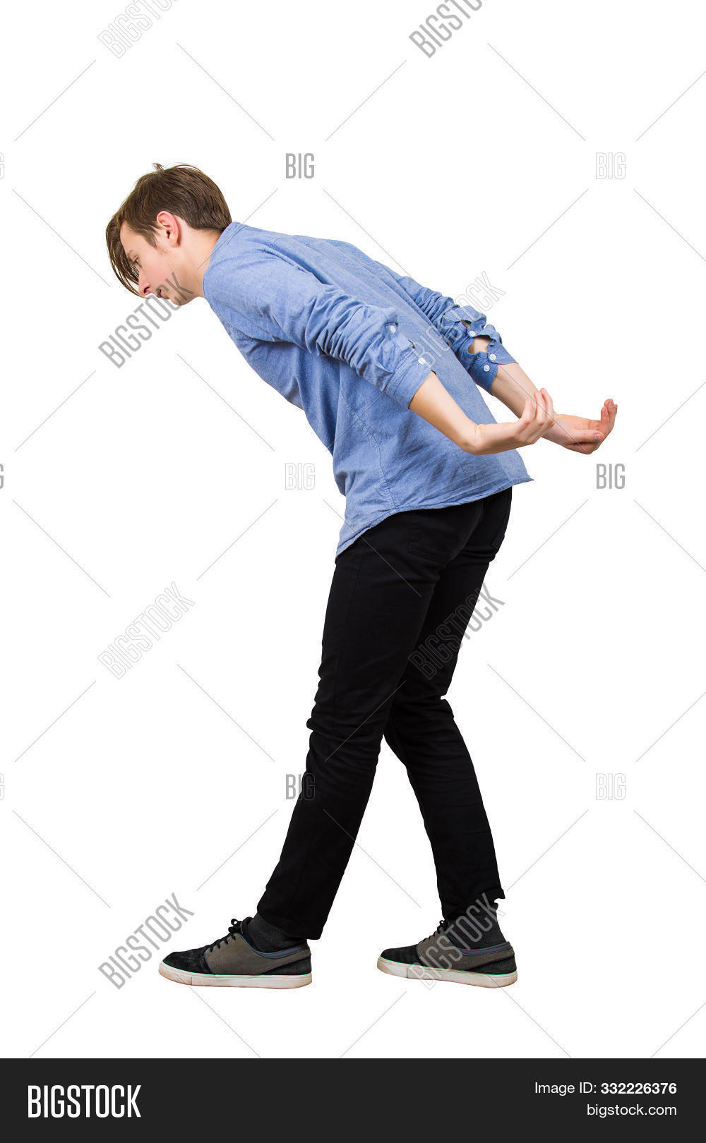 Bent Down Teenage Guy Image & Photo (Free Trial) | Bigstock