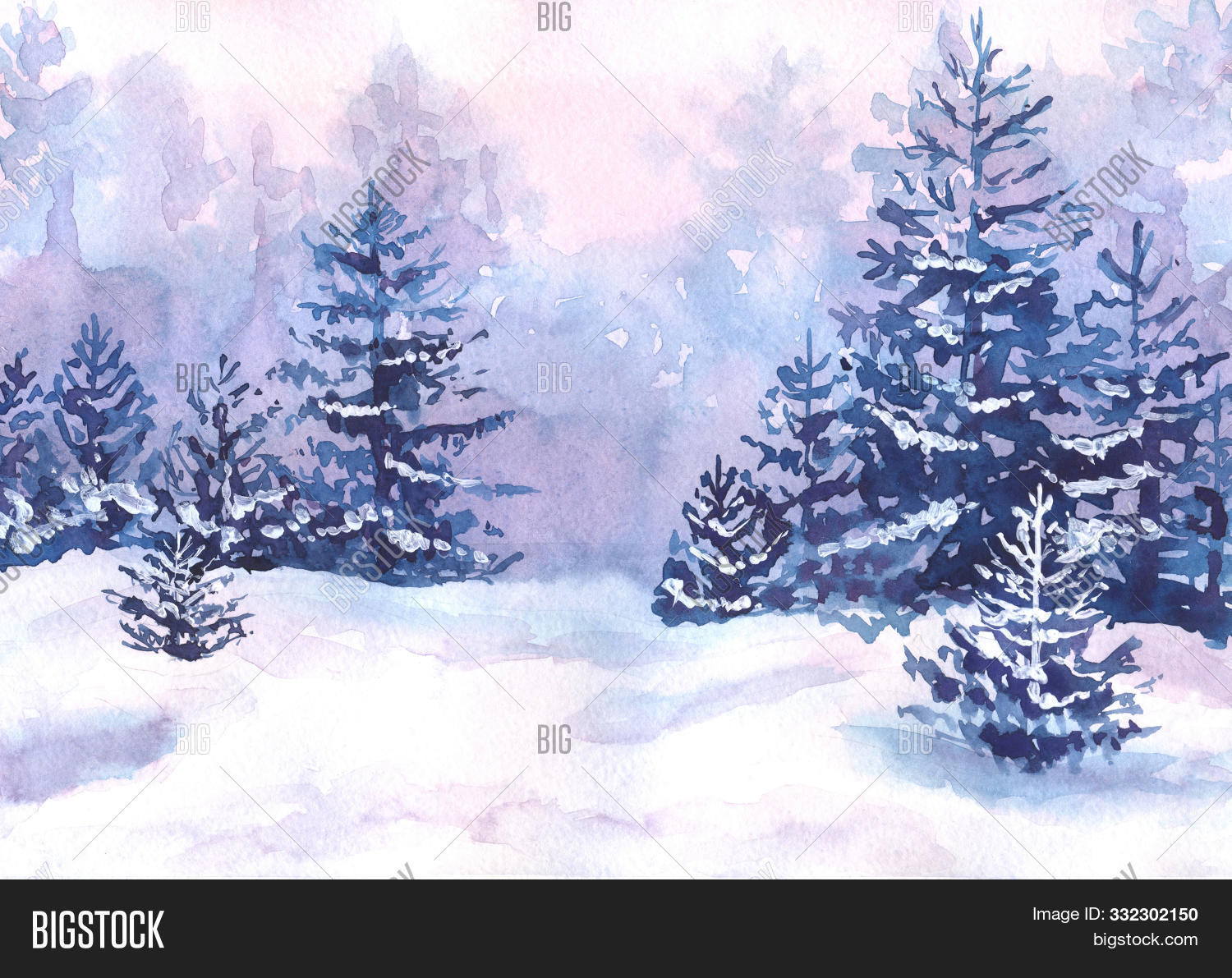 Watercolor Winter Image & Photo (Free Trial) | Bigstock