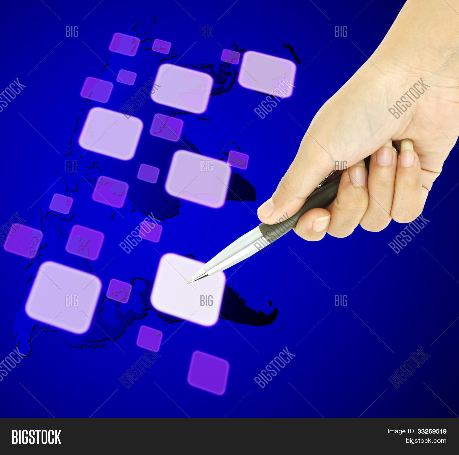 Pen Pointer On Touch Image & Photo (Free Trial) | Bigstock