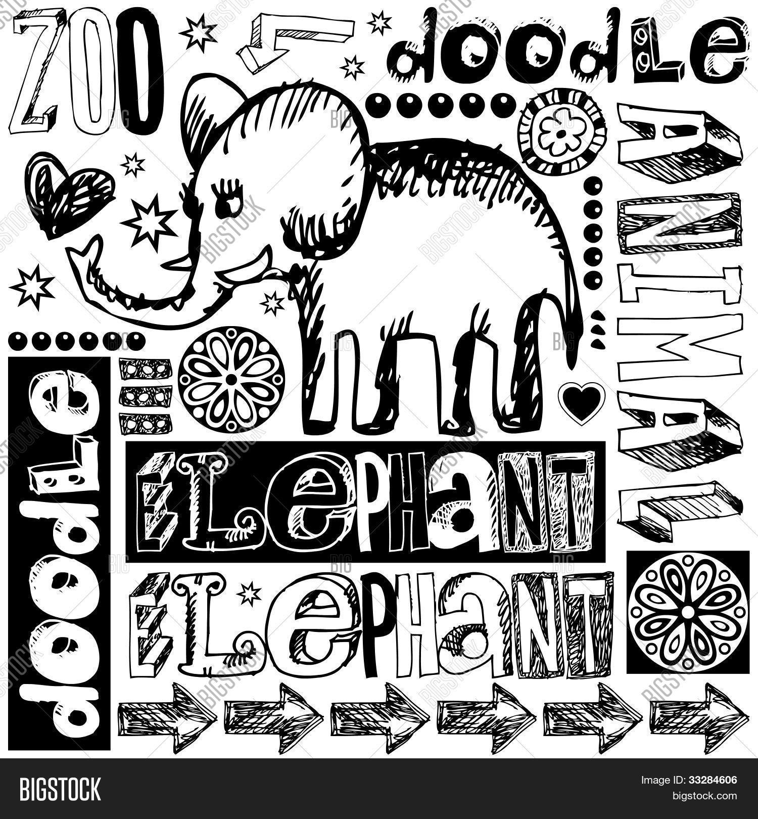 Zoo Doodles Isolated Image & Photo (Free Trial) | Bigstock