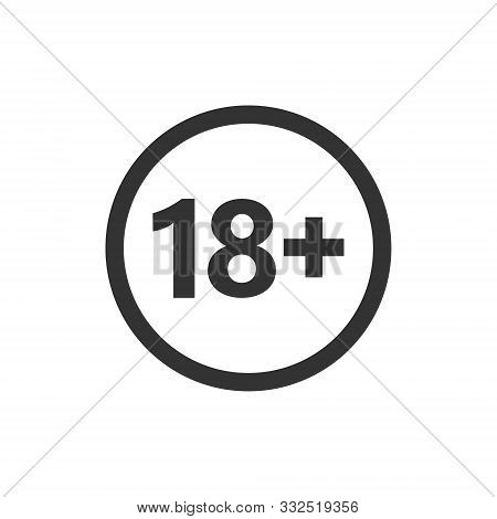 18 Plus Icon Flat Vector & Photo (Free Trial) | Bigstock