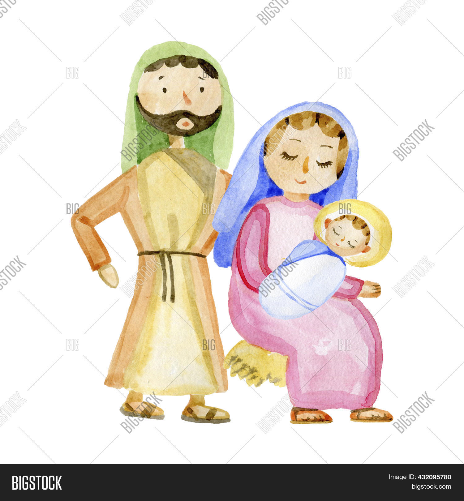 Baby Jesus. Hand Drawn Image & Photo (Free Trial) | Bigstock