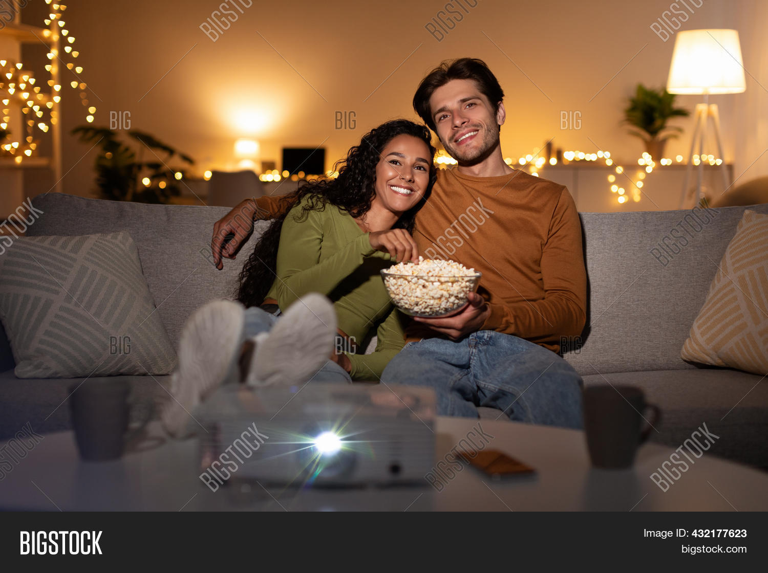 Happy Couple Watching Image & Photo (Free Trial) | Bigstock