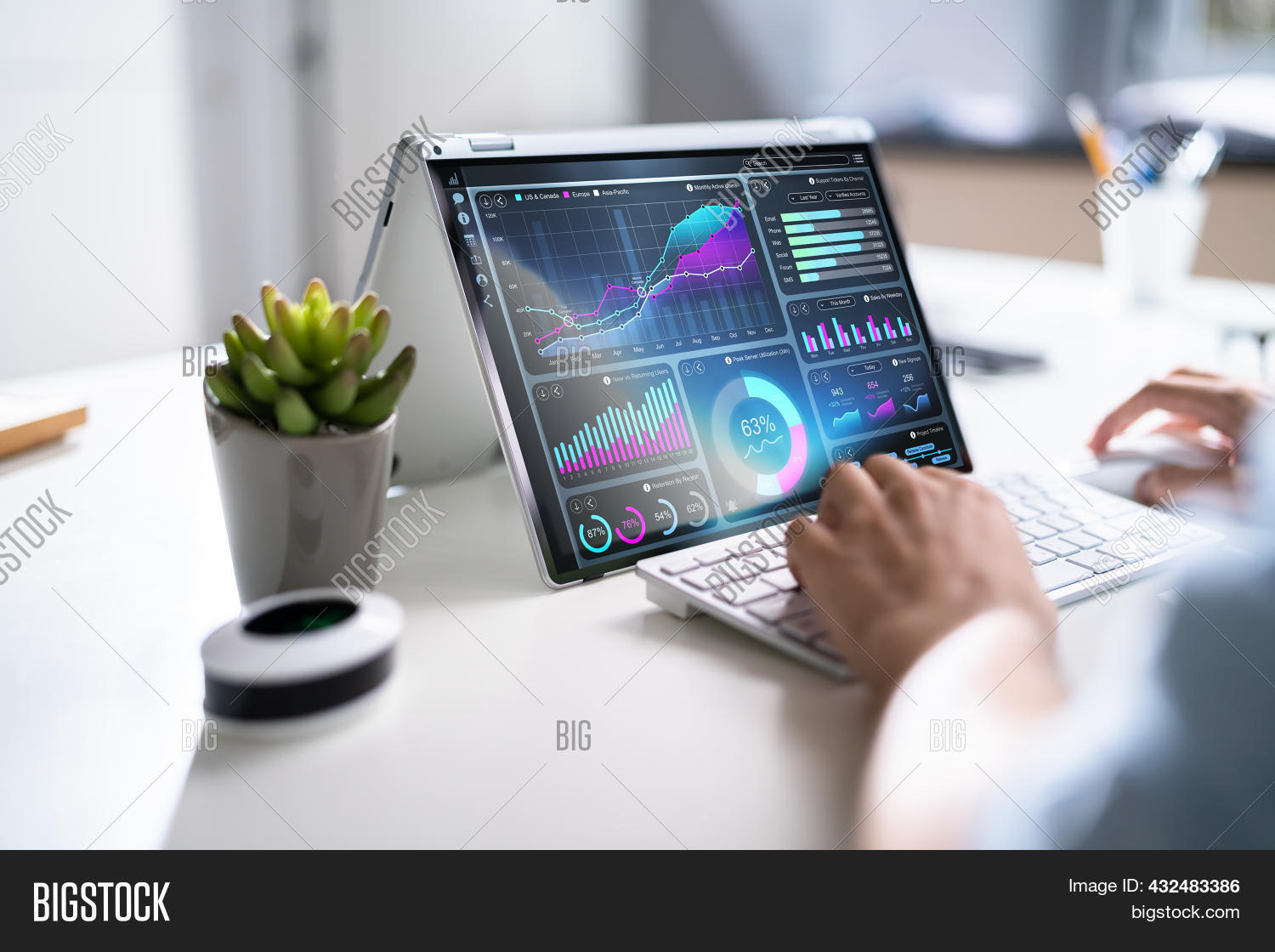 Data Analyst Using Image & Photo (Free Trial) | Bigstock