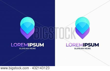 Modern Pin Point Logo Vector & Photo (Free Trial) | Bigstock