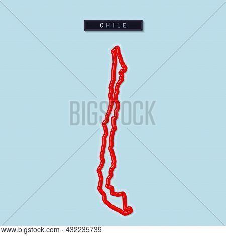 Chile Bold Outline Vector & Photo (Free Trial) | Bigstock