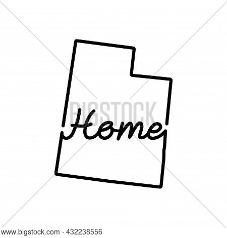 Utah Us State Outline Vector & Photo (Free Trial) | Bigstock