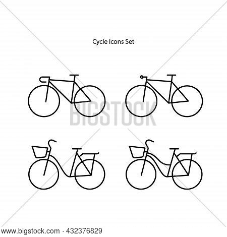 Cycle Icons Set Vector & Photo (Free Trial) | Bigstock