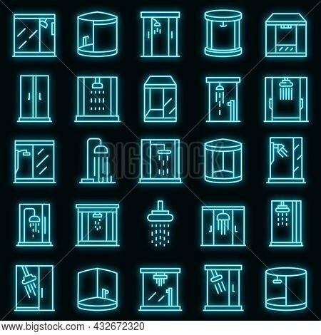 Shower Stall Icons Vector & Photo (Free Trial) | Bigstock