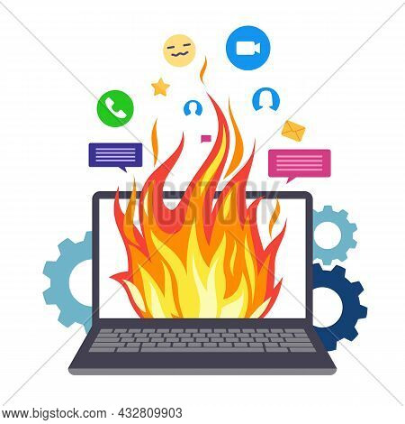 Overload. Burning Vector & Photo (Free Trial) | Bigstock