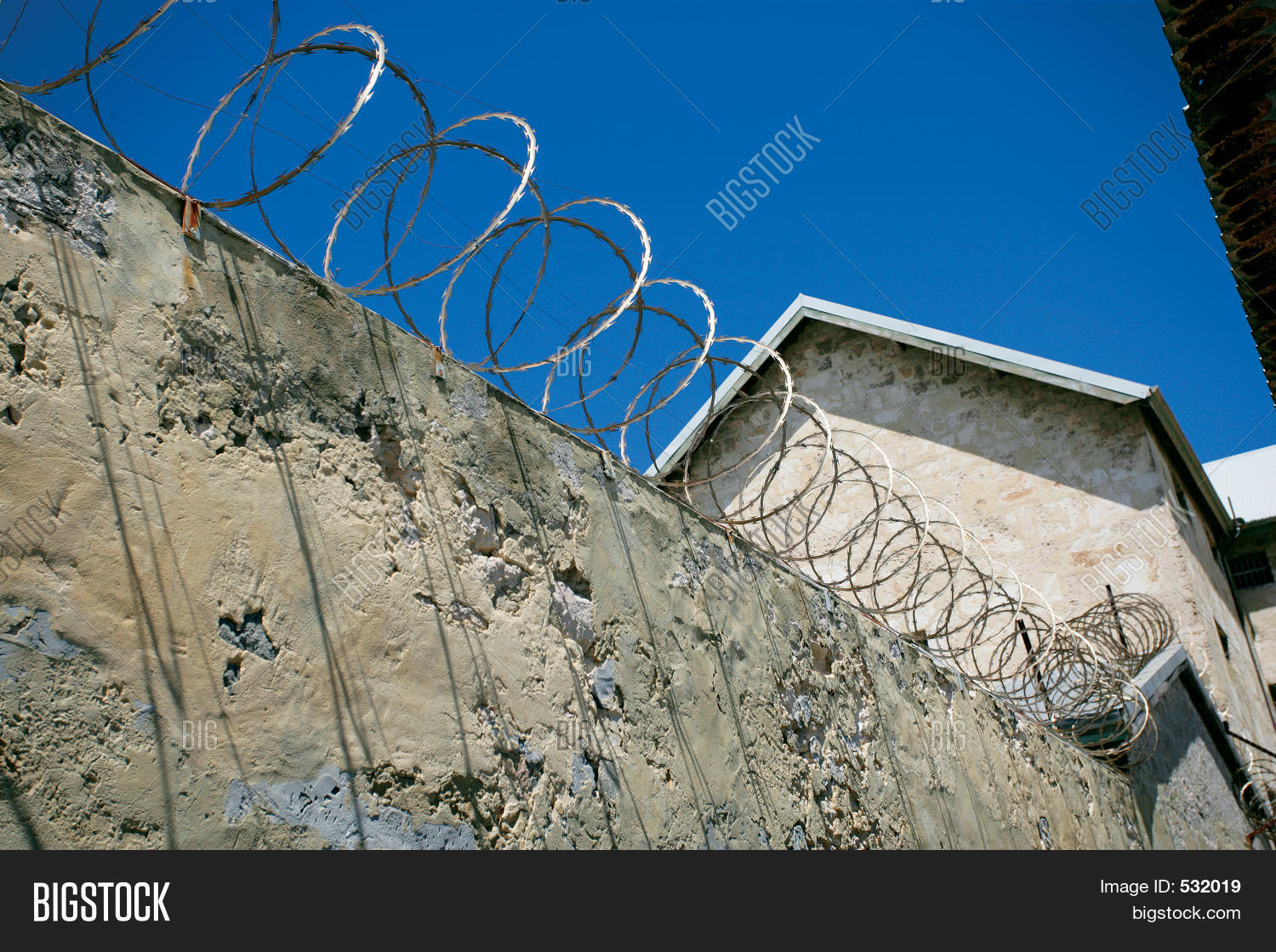 Razor Wire Prison Wall Image & Photo (Free Trial) | Bigstock