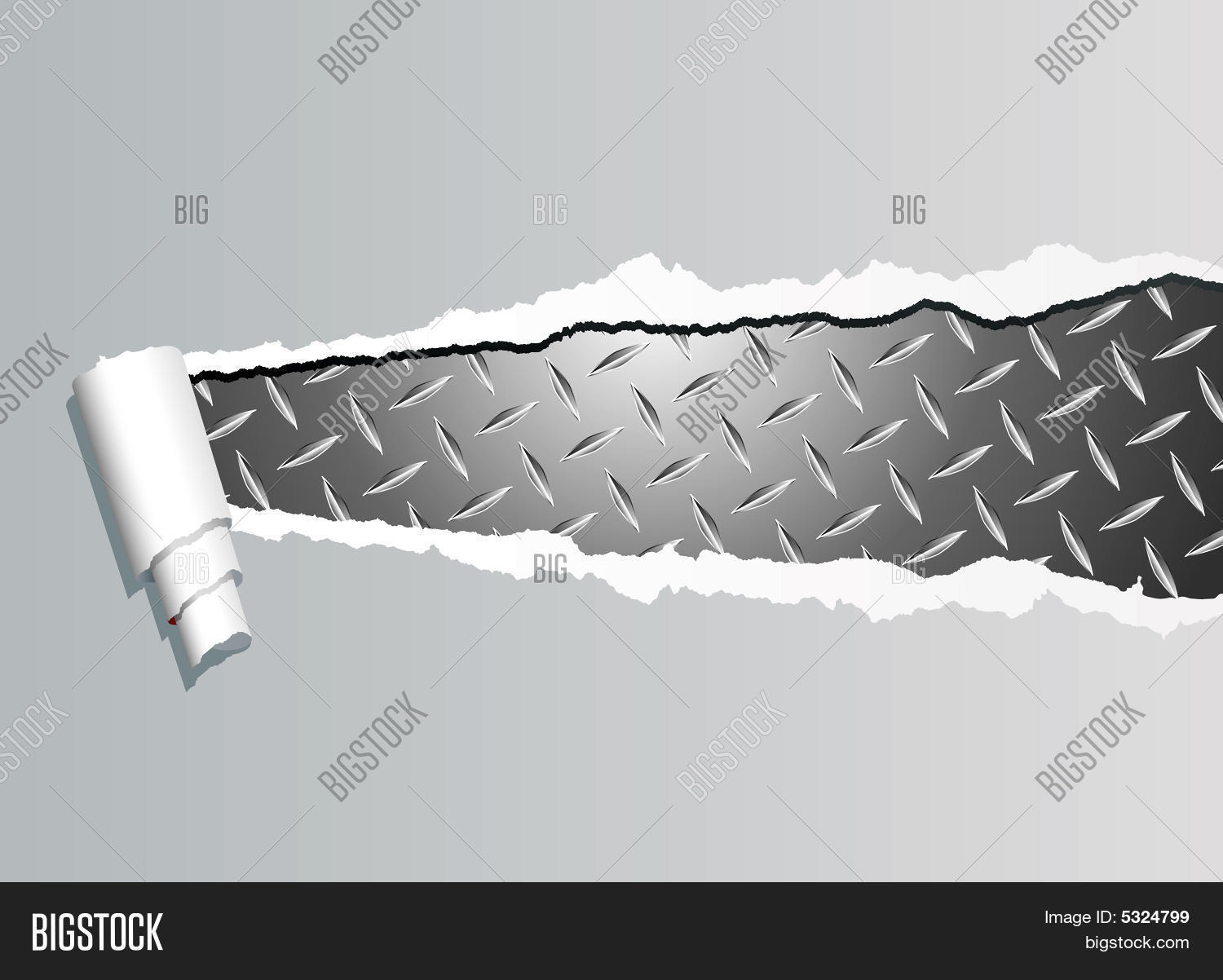 Ripped Metal Plate Vector & Photo (Free Trial) | Bigstock