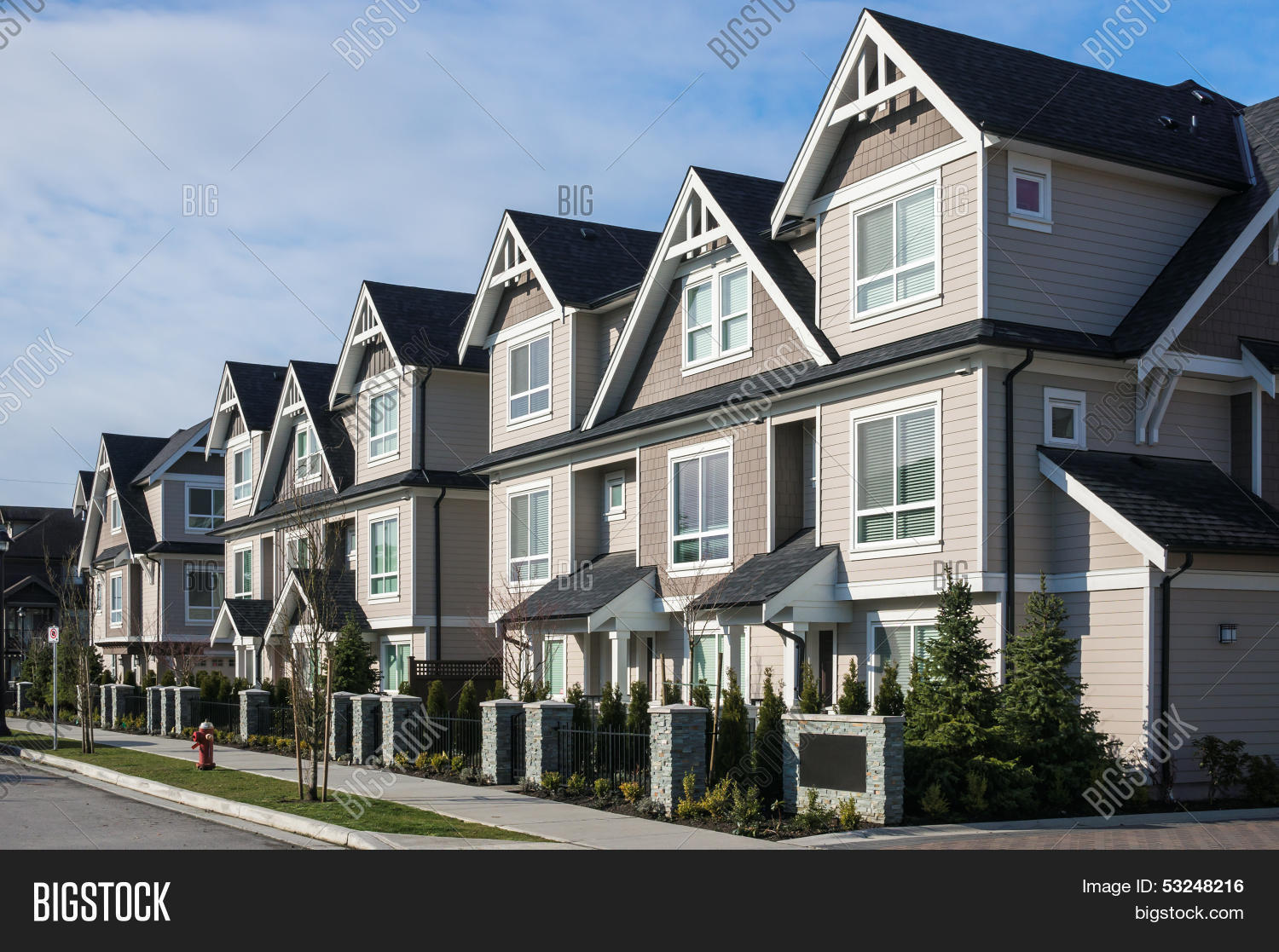 Modern Townhouses Image & Photo (Free Trial) | Bigstock