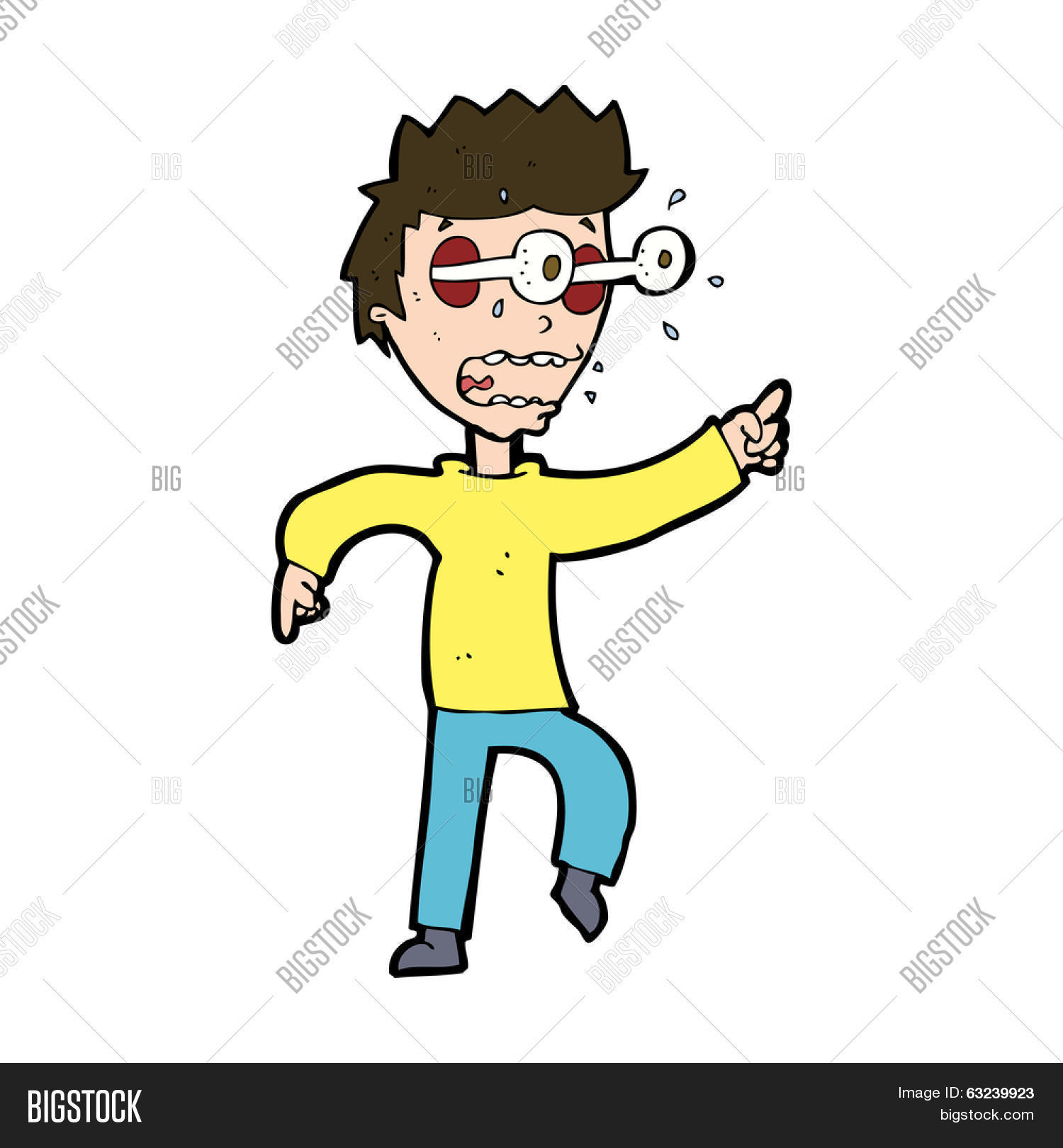 Cartoon Man Popping Vector & Photo (Free Trial) | Bigstock