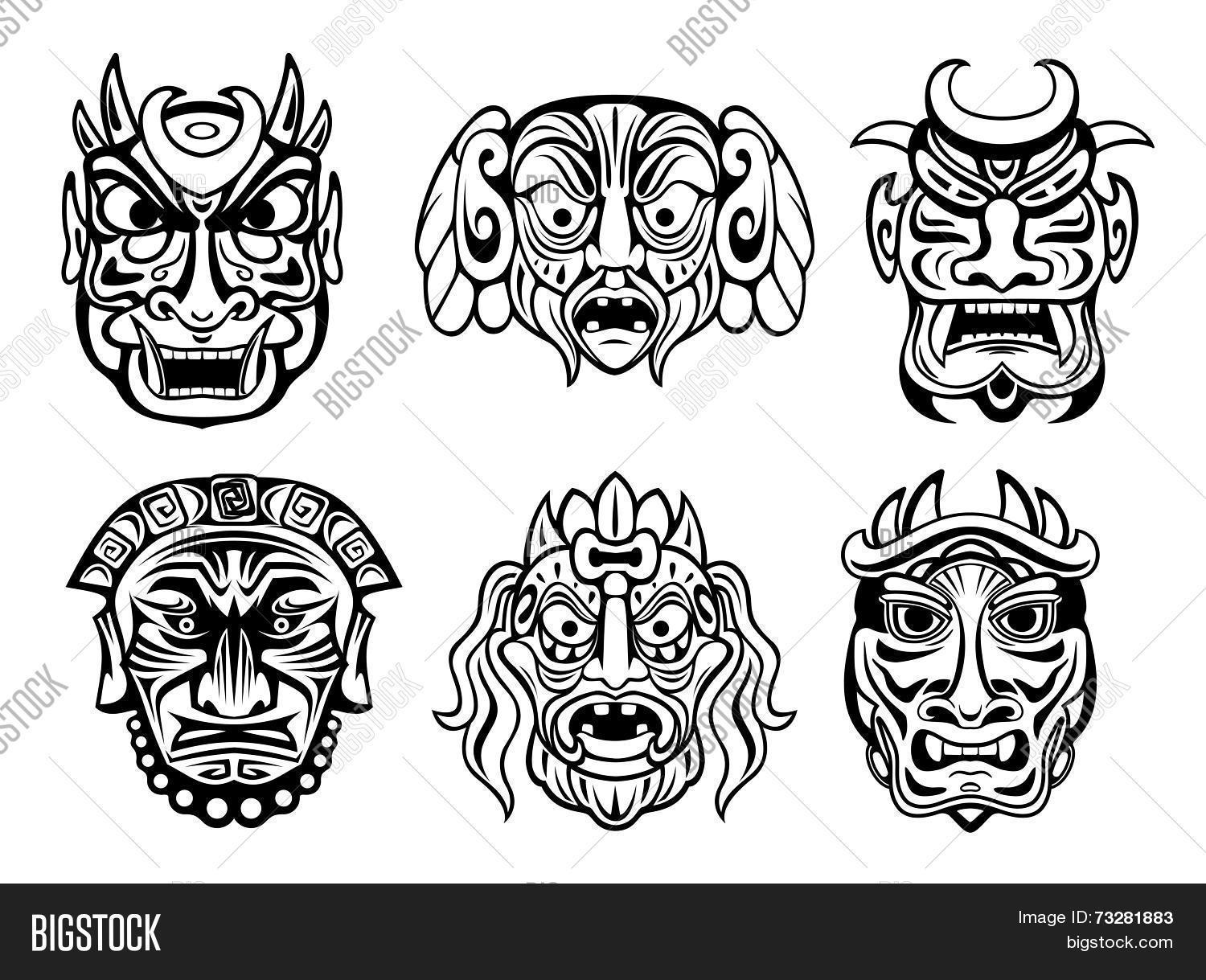 Religious Masks Vector & Photo (Free Trial) | Bigstock