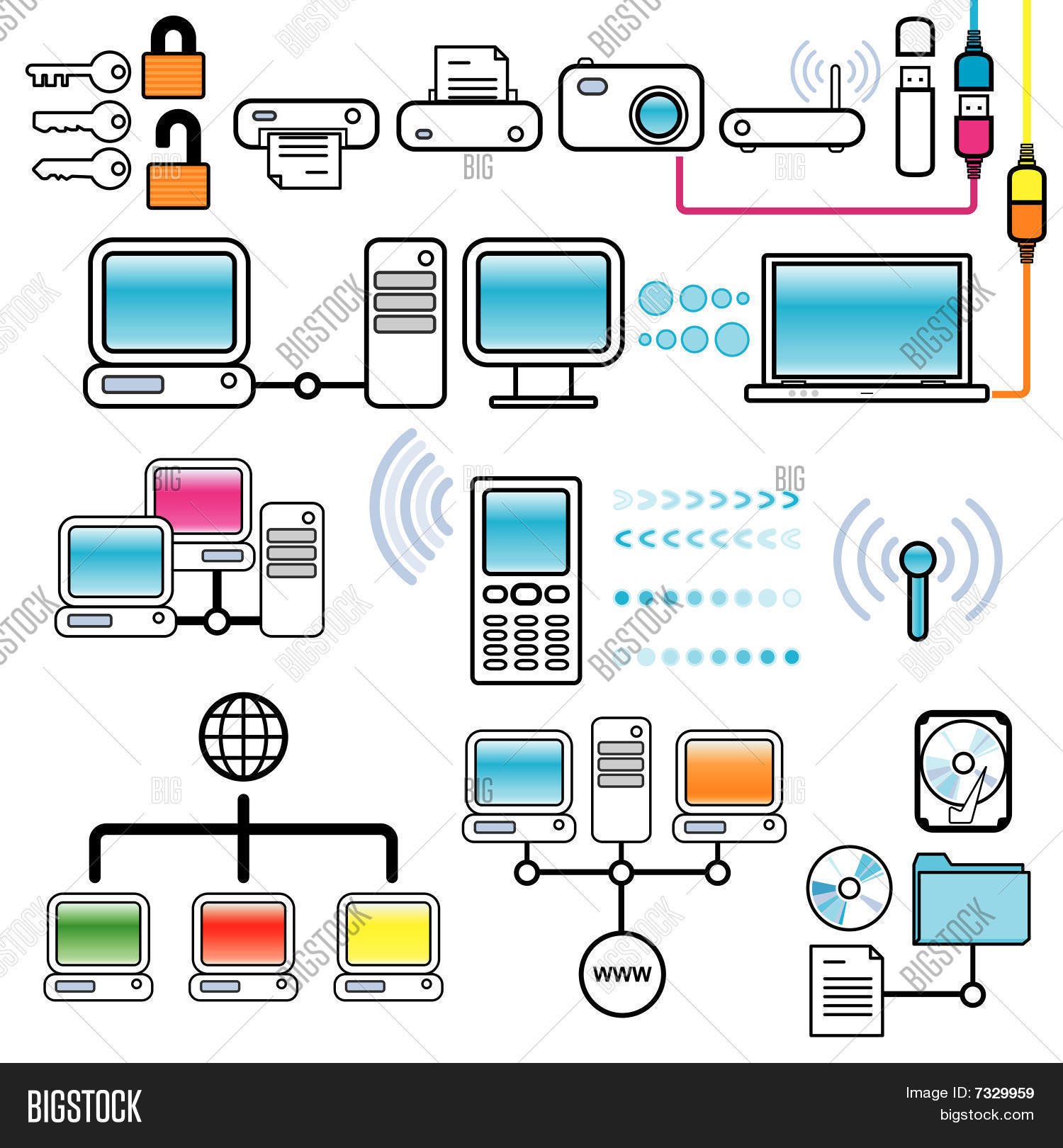 Vector Networking, Vector & Photo (Free Trial) | Bigstock