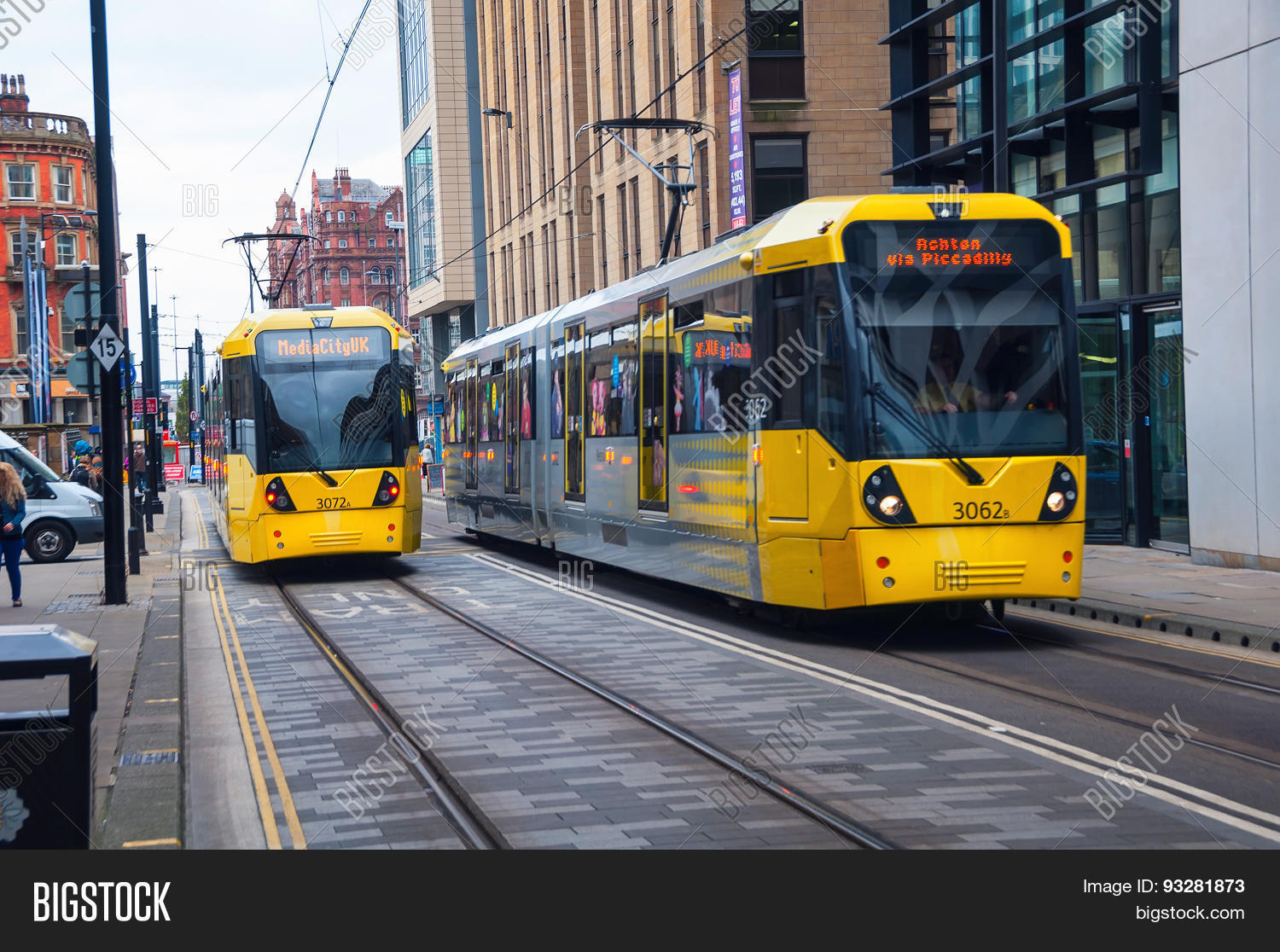 Yellow Tram Manchester Image & Photo (Free Trial) | Bigstock