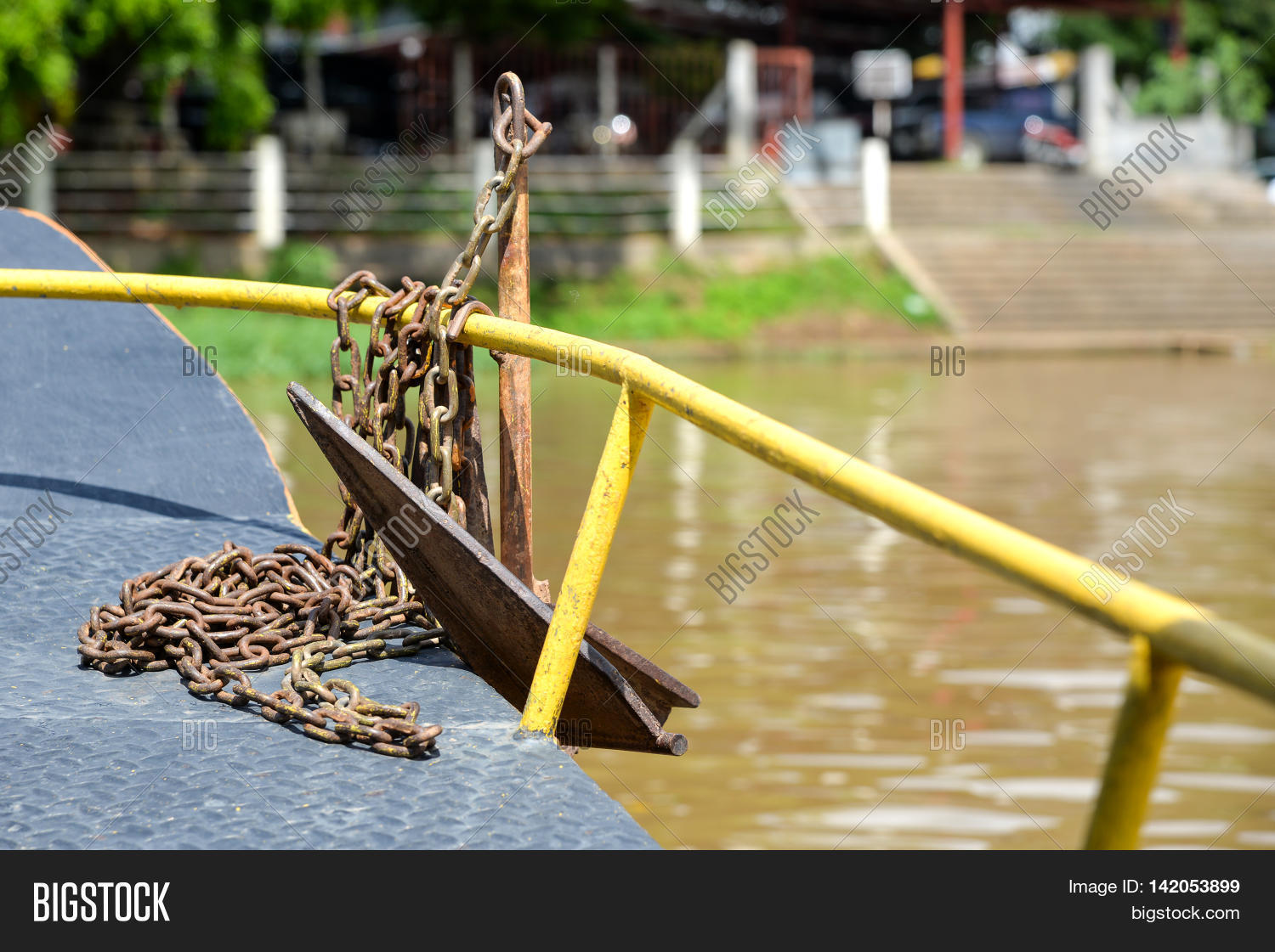 Anchor Small On Boat Image & Photo (Free Trial) | Bigstock