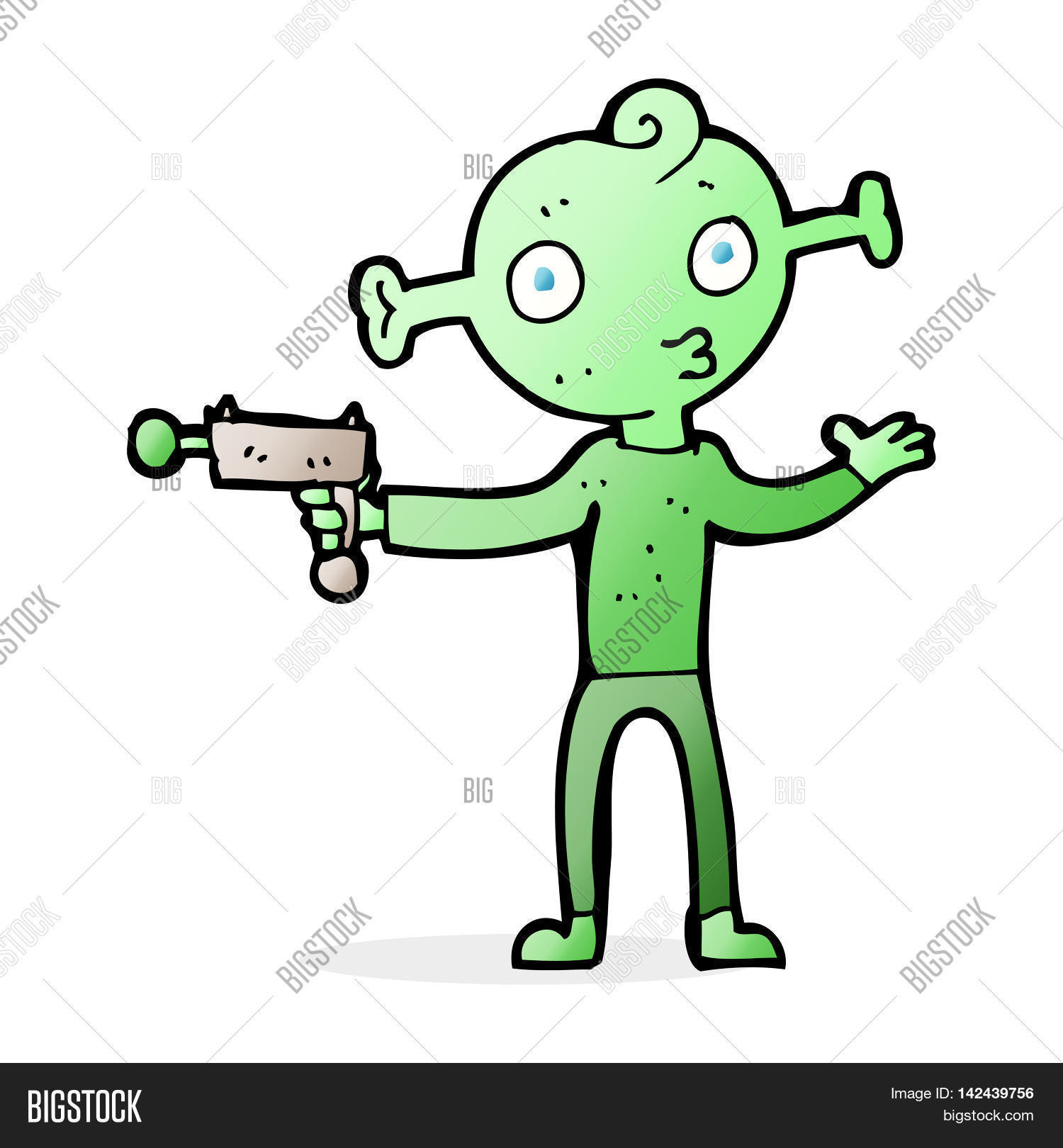 Cartoon Alien Ray Gun Image & Photo (Free Trial) | Bigstock