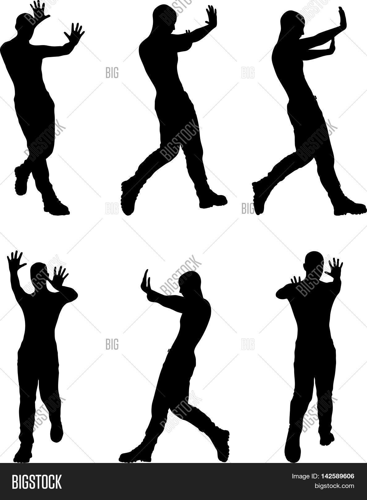 Man Silhouette Stop, Vector & Photo (Free Trial) | Bigstock