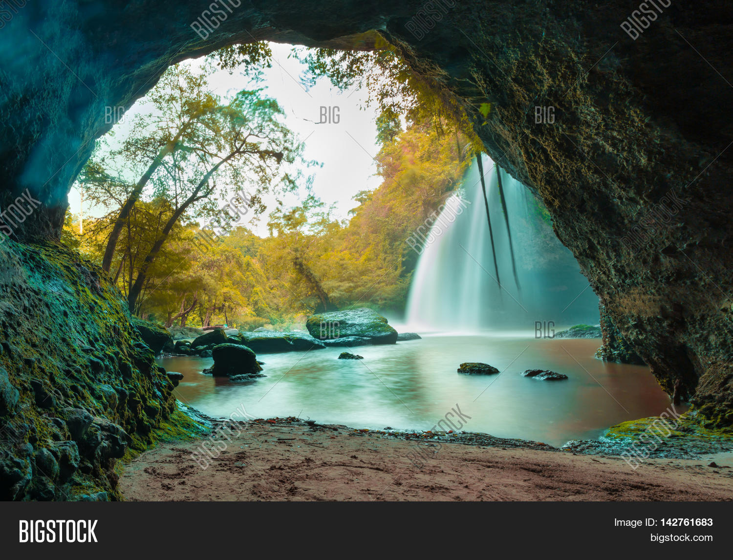 Amazing Cave Autumn Image & Photo (Free Trial) | Bigstock