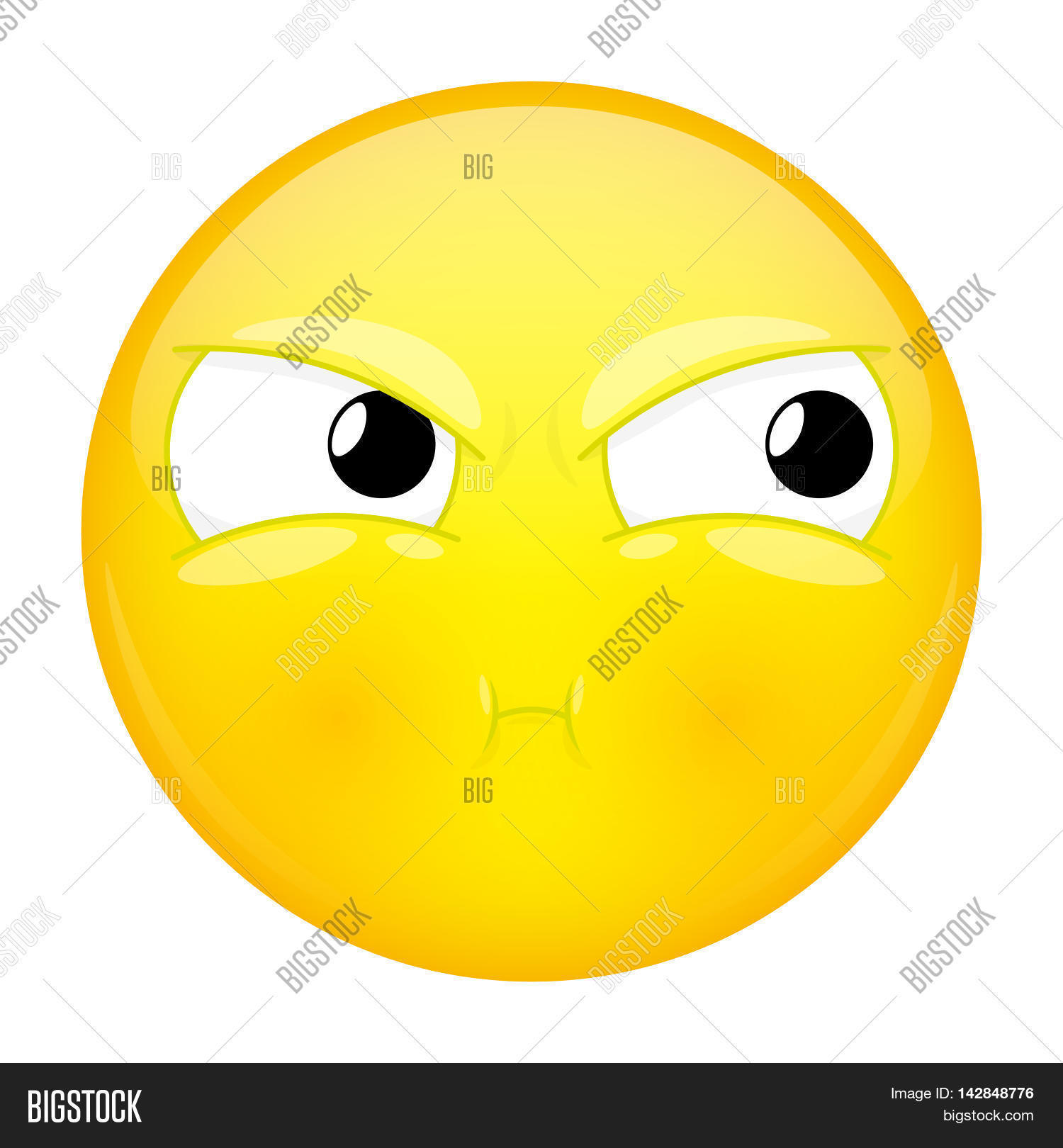 Sulk Emoji. Bad Image & Photo (Free Trial) | Bigstock