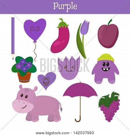 Purple. Learn Color. Vector & Photo (Free Trial) | Bigstock