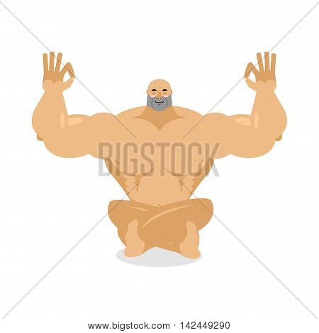Muscled Meditating. Vector & Photo (Free Trial) | Bigstock