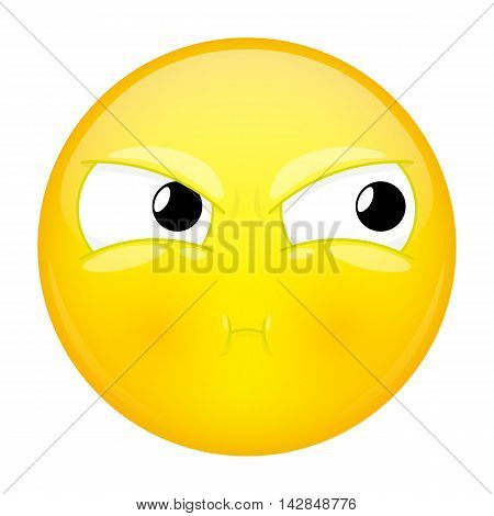 Sulk Emoji. Bad Image & Photo (Free Trial) | Bigstock