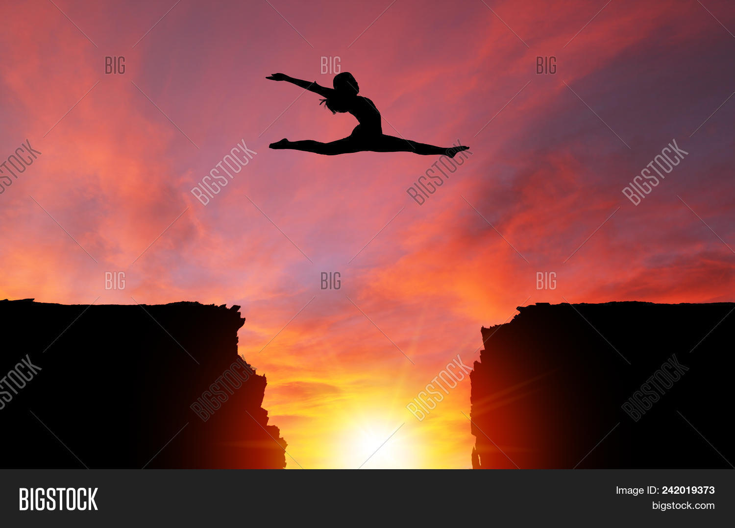 Dance Silhouette Leap