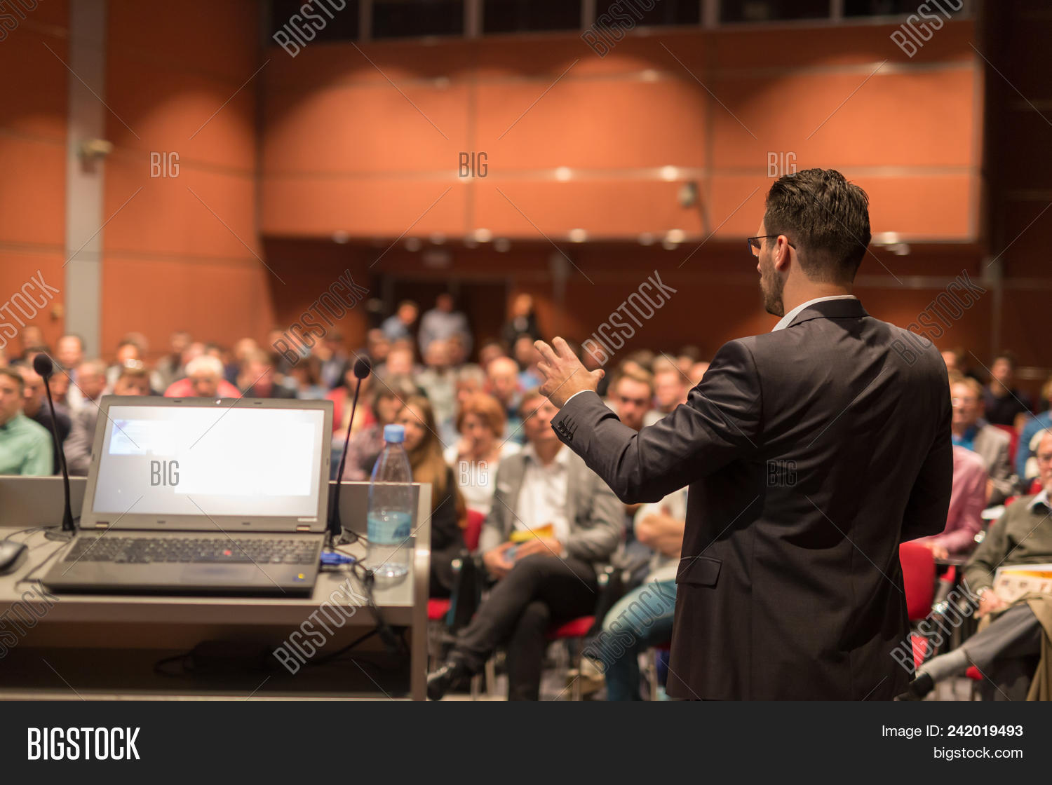 Speaker Giving Talk On Image & Photo (Free Trial) | Bigstock